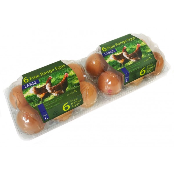 OVOPACK 2x6 R-PET RECYCLABLE LABEL CLEAR PLASTIC FR LARGE (360 PCS)