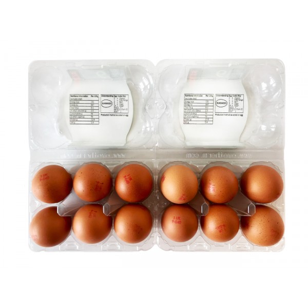 OVOPACK 2x6 R-PET RECYCLABLE LABEL CLEAR PLASTIC FR LARGE (360 PCS)